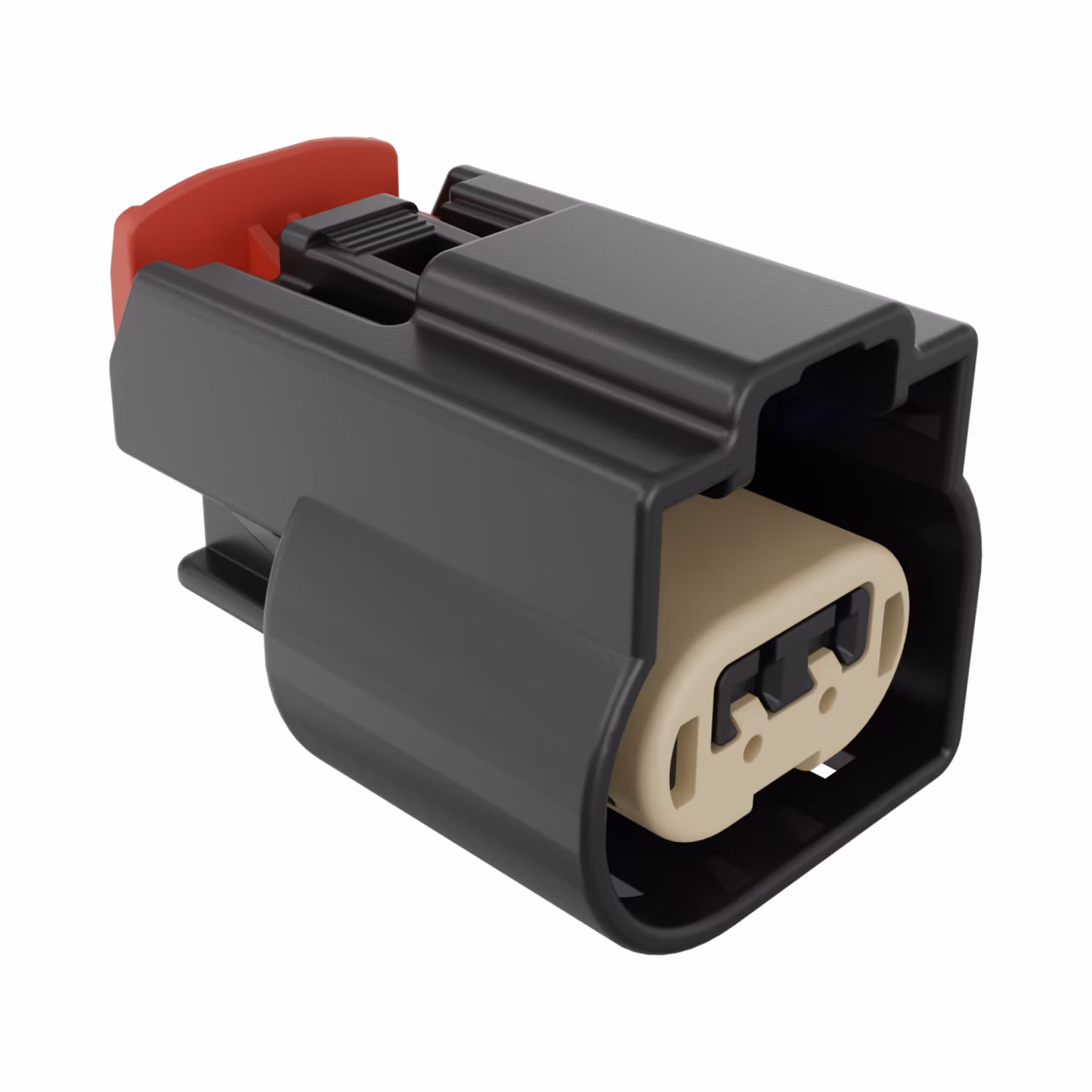 MX150 Cable-Sealed Female Connector Assembly, Single Row, 2 Circuits, Keying Option A, with Connector Position Assurance, Black for sale