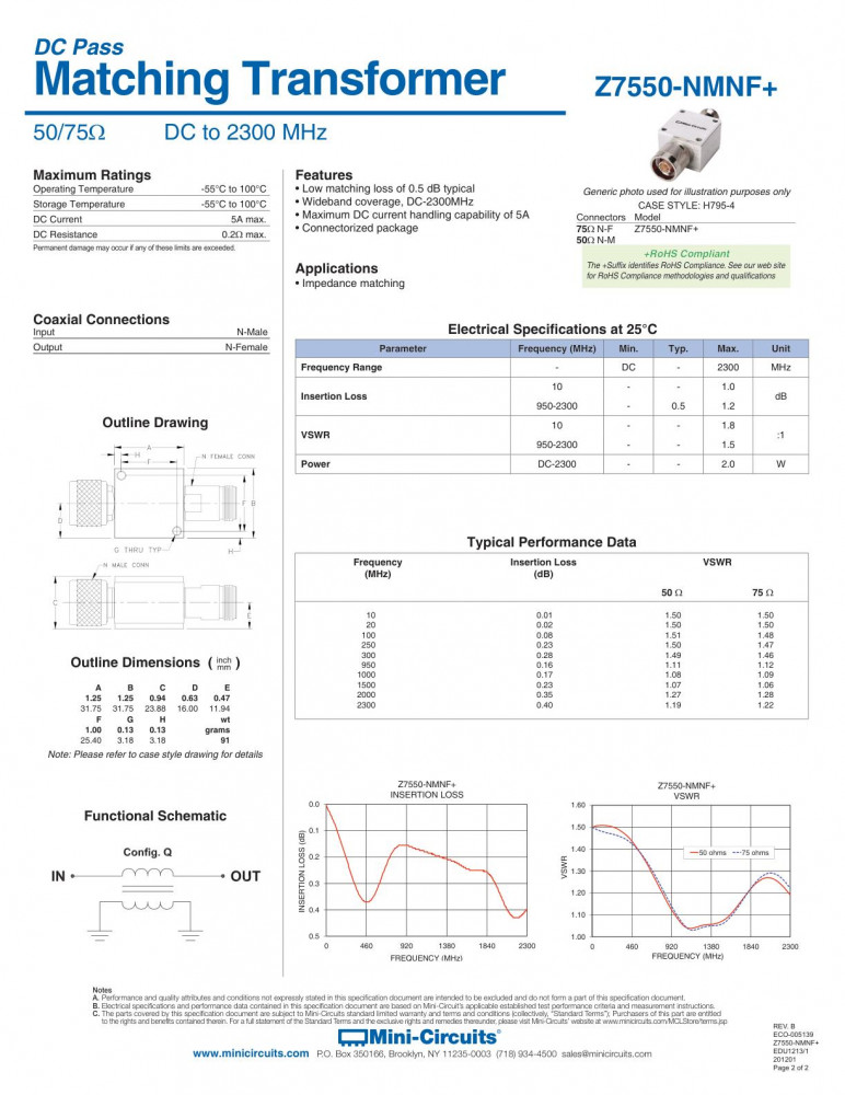 Z7550-NMNF+ technical document page 2