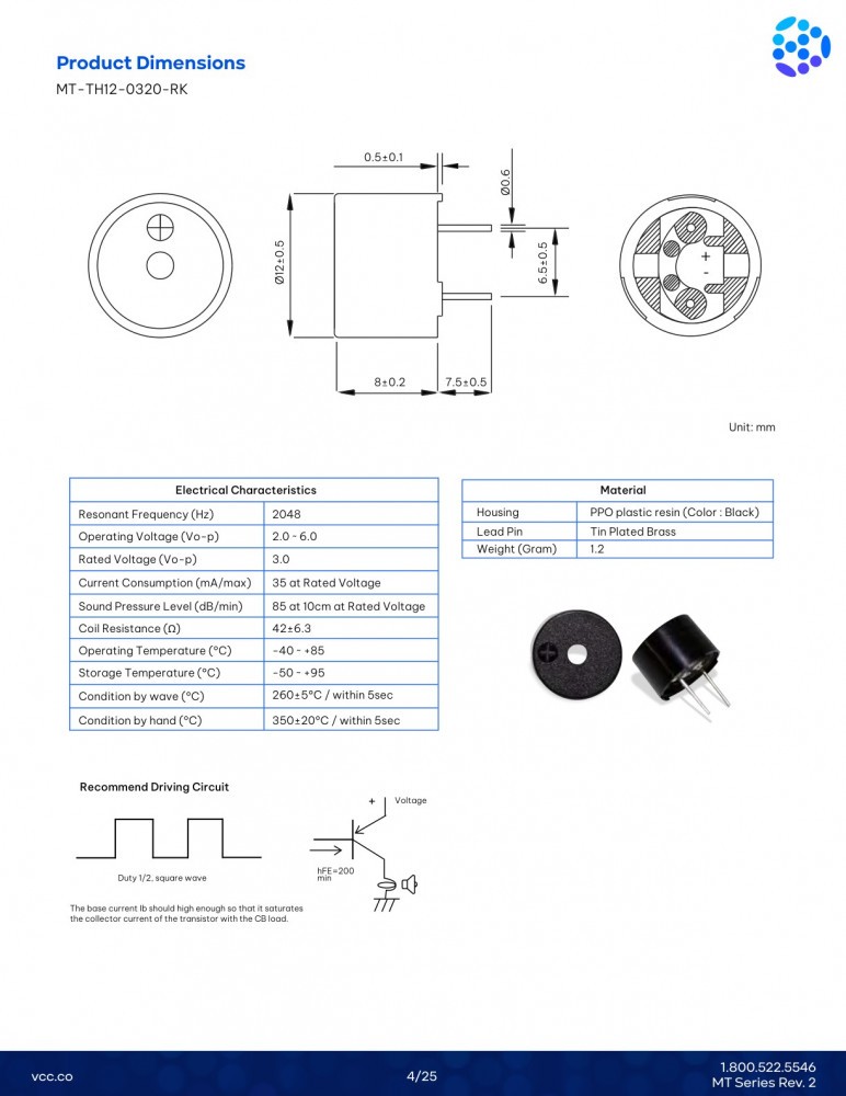 VCC MT Series datasheet page 4