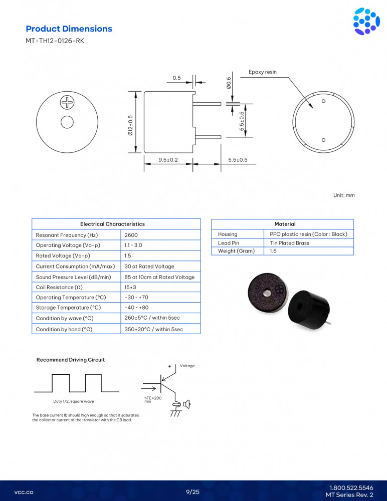 VCC MT Series datasheet page 9