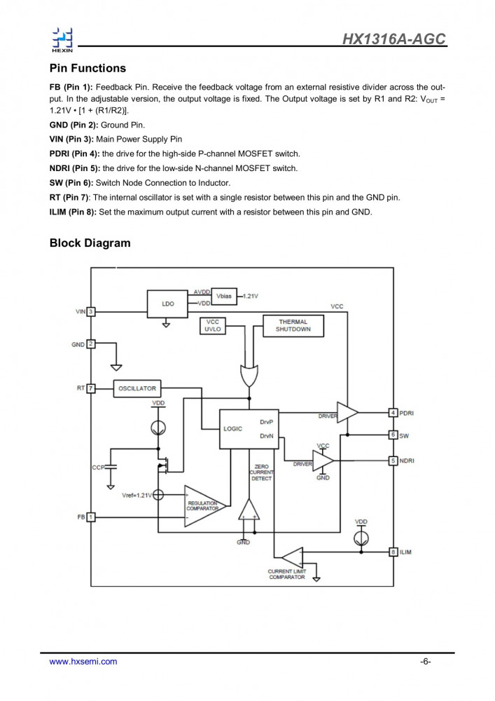 HX1316A-AGC datasheet page 6