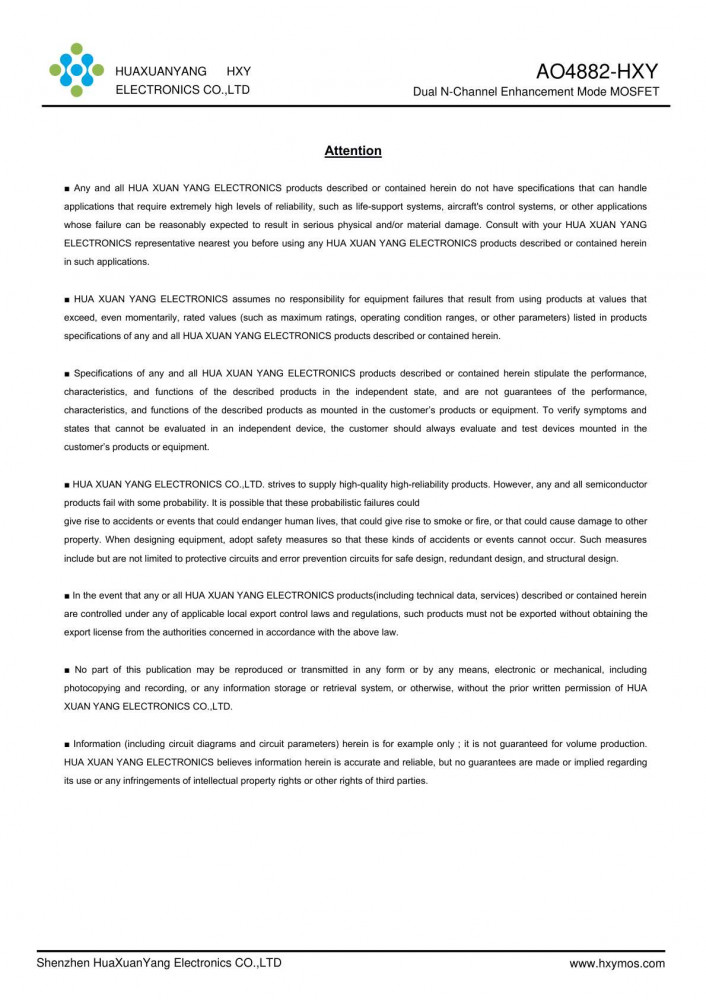 AO4882-HXY datasheet page 6