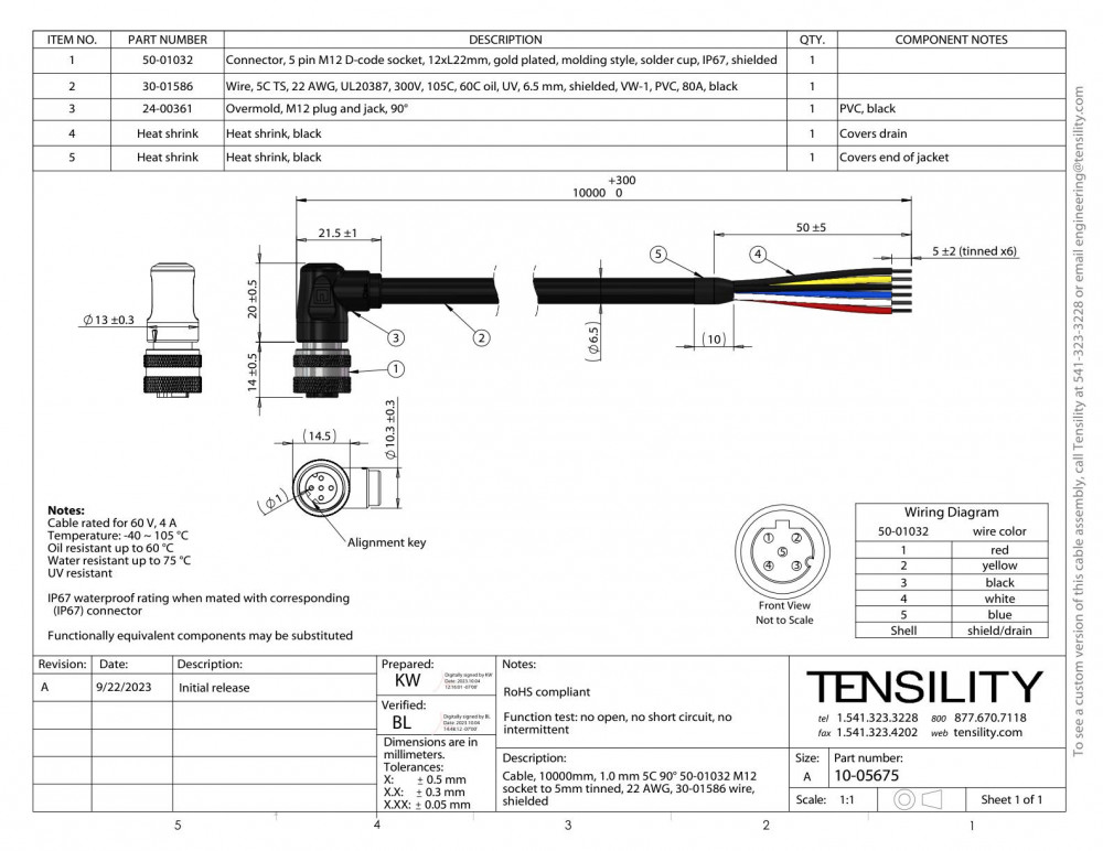 Tensility International 10-05675 product drawing preview