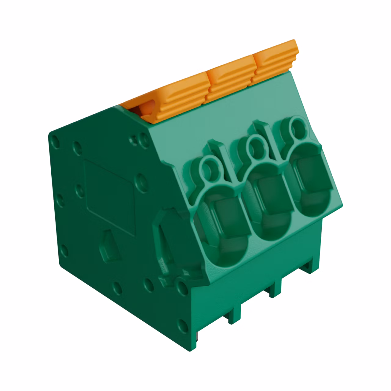 7.50mm Pitch Lever Activated Fixed Mount PCB Terminal Block, 35° Wire Entry, Left Front Terminal, 3 Circuits for sale