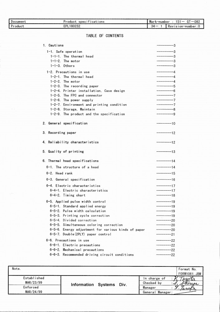 EPL1802S2 specification document, page 1
