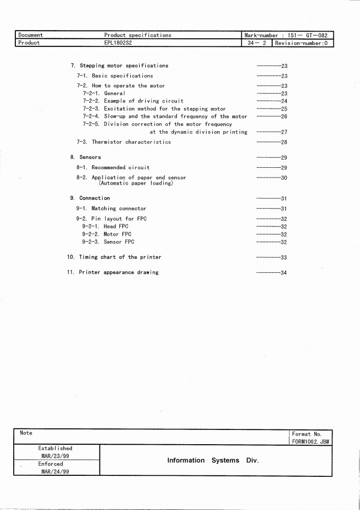 EPL1802S2 specification document, page 2