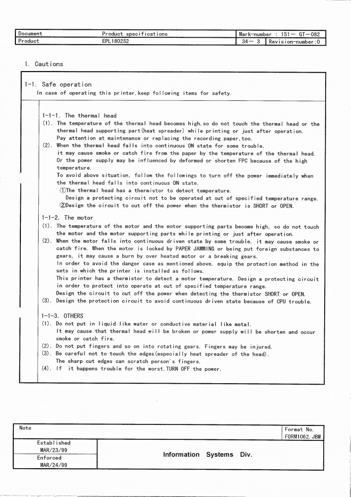 EPL1802S2 specification document, page 3