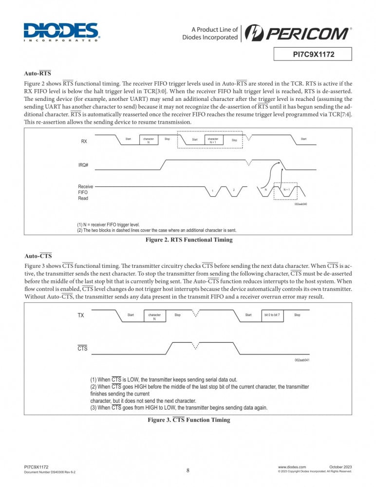 PI7C9X1172 document page 8