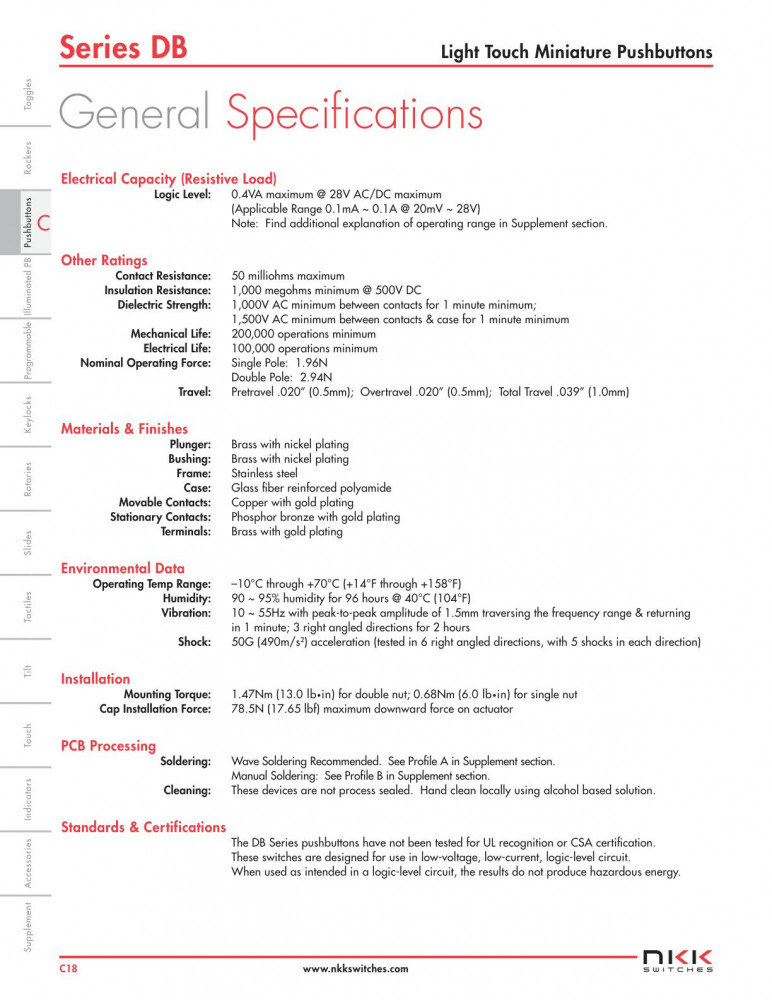 DB Series technical document, page 1