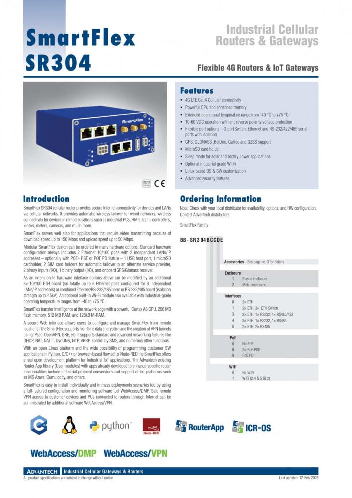 SmartFlex SR304 document page 1