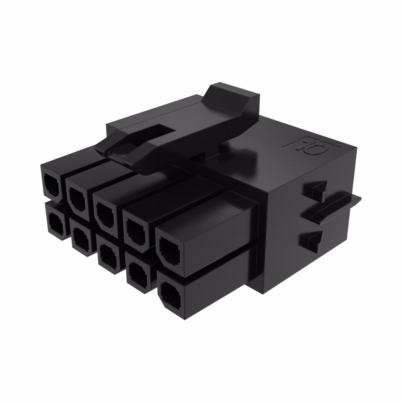 Micro-Fit+ Receptacle Housing, Dual Row, 10 Circuits, UL 94V-0, Low-Halogen, Black for sale