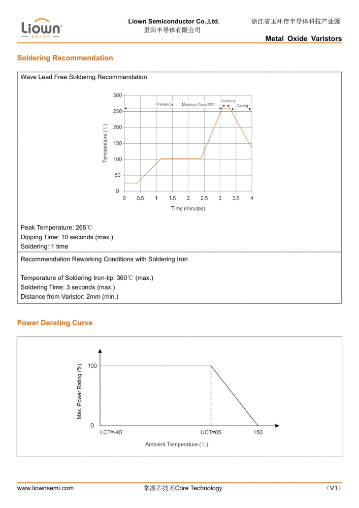 Liown 20D series datasheet page 7