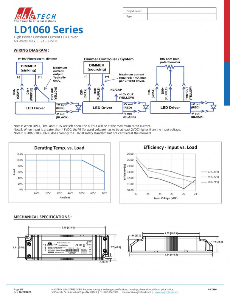 LD1060 series technical document page 2