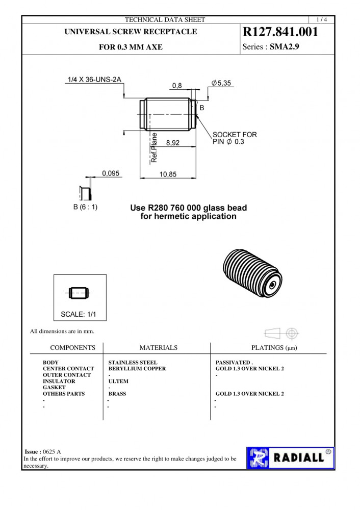 R127.841.001 technical document, page 1