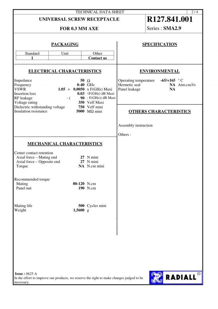 R127.841.001 technical document, page 2