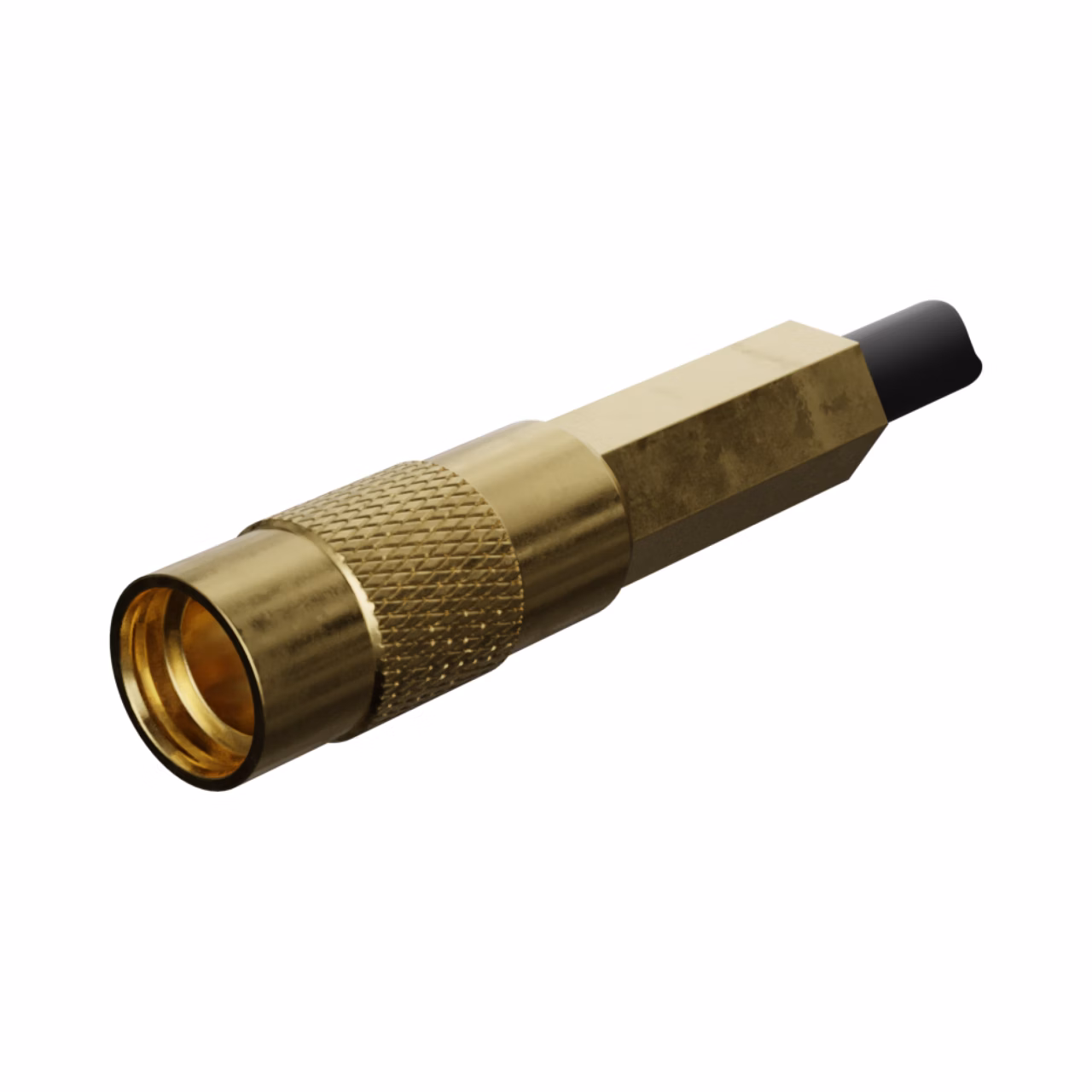 MMCX Jack, Straight, Crimp, RG-178/RG-196 Cable, Brass Body, 0.762µm Gold (Au) Plating, Bag, 50 Ohms for sale