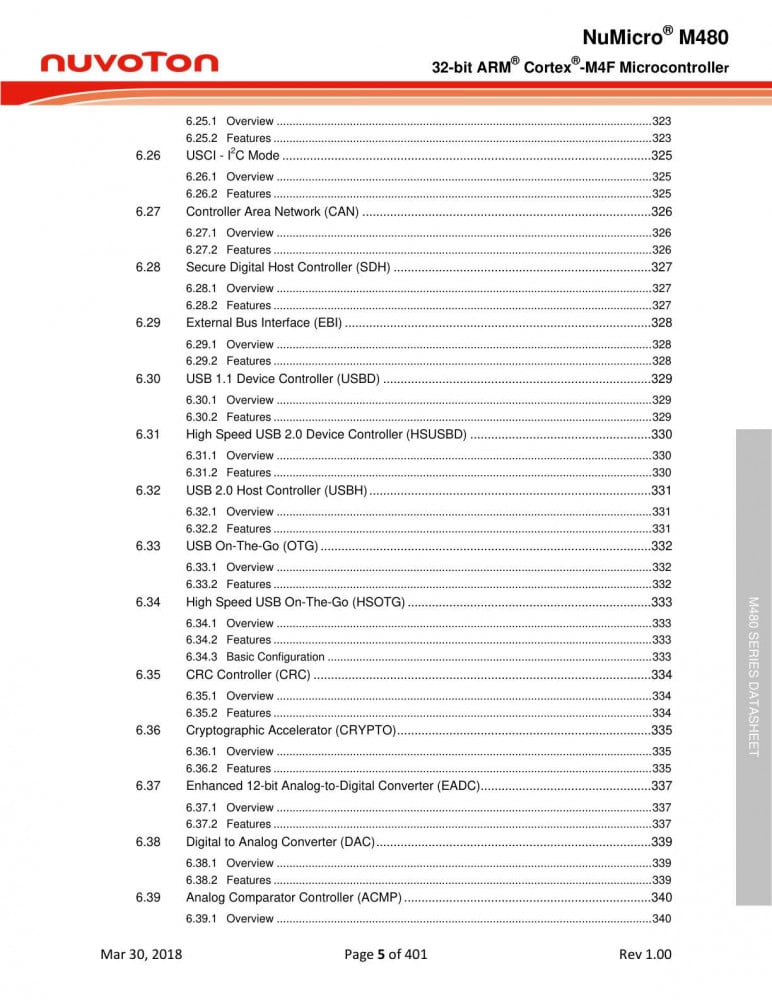 M480 datasheet page 5