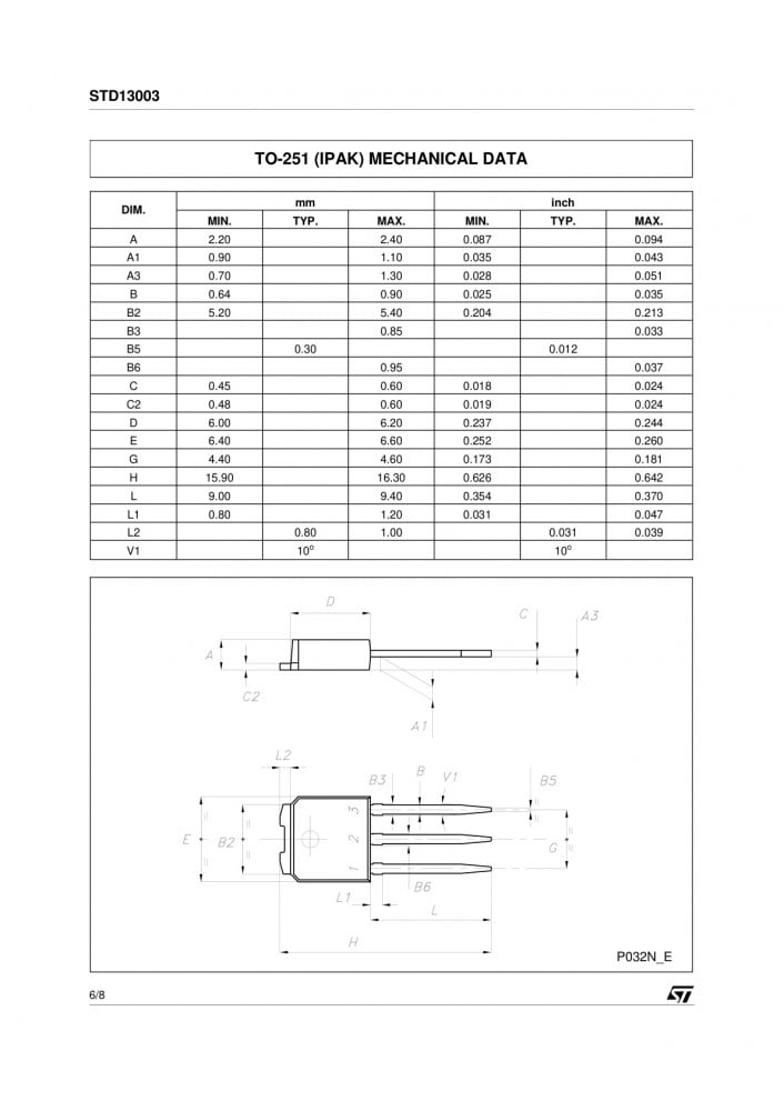 STD13003T4 datasheet page 6