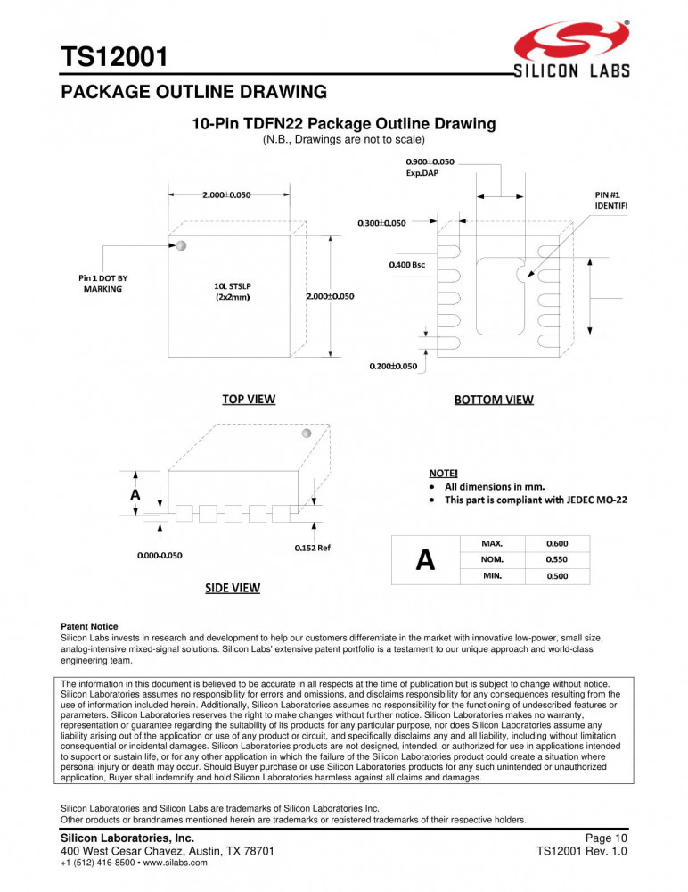 TS12001 datasheet page 10