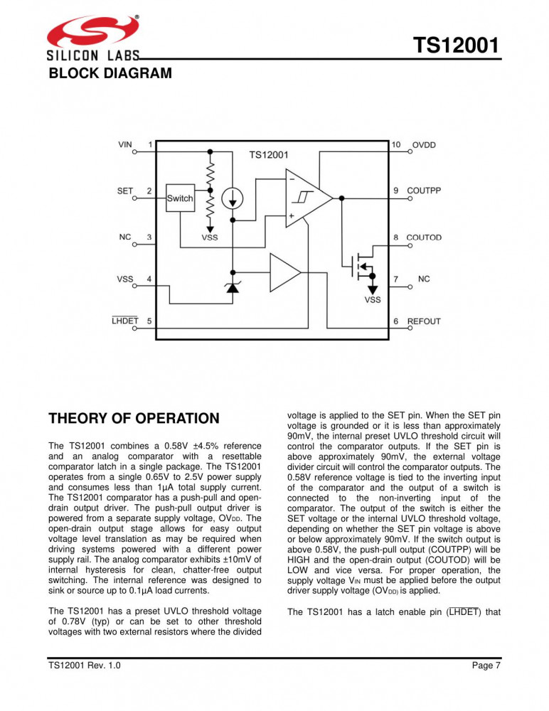 TS12001 datasheet page 7