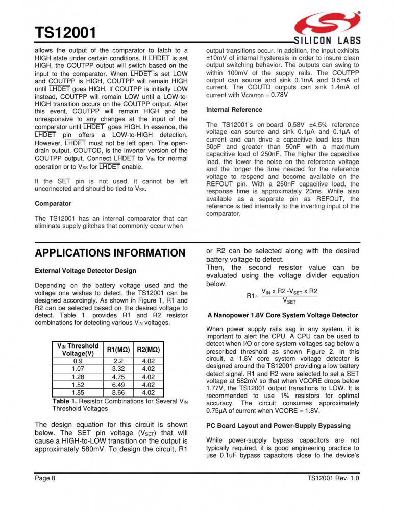 TS12001 datasheet page 8