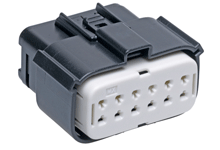 MX150L 12 Circuit Receptacle for 16-14 AWG Wire, with CPA, Black