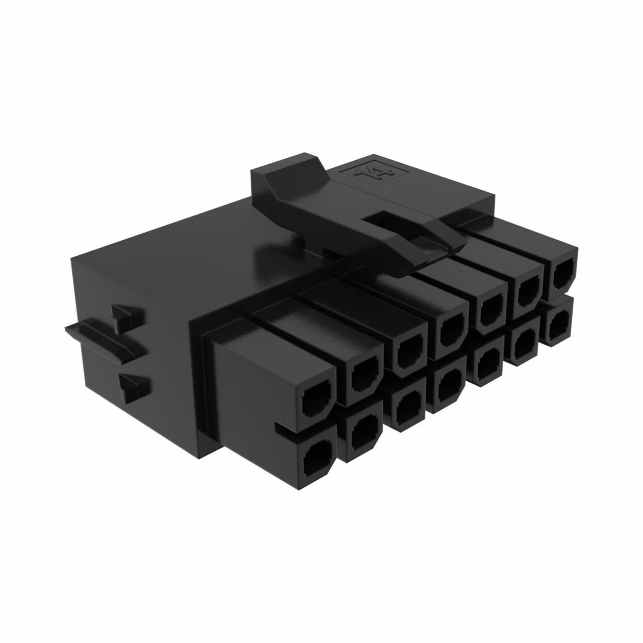 Micro-Fit+ Receptacle Housing, Dual Row, 20 Circuits, UL 94V-0, Low-Halogen, Black