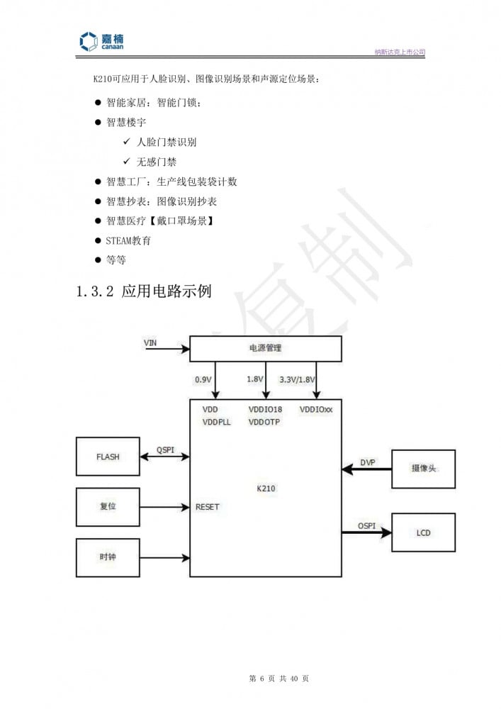 K210 datasheet page 10