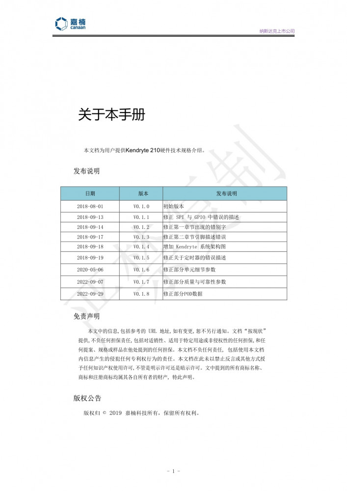 K210 datasheet page 2