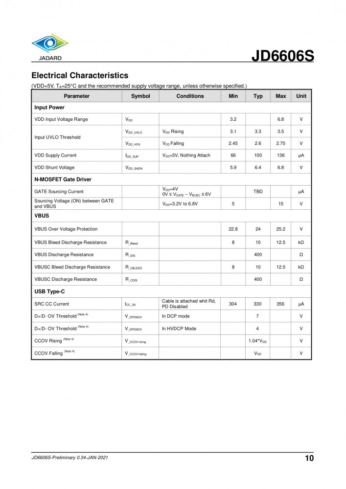 JD6606SP5 datasheet page 10