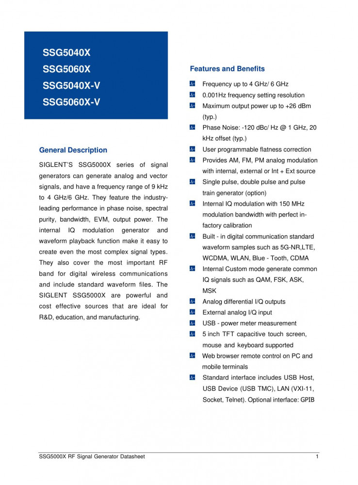 SSG5000X datasheet page 3