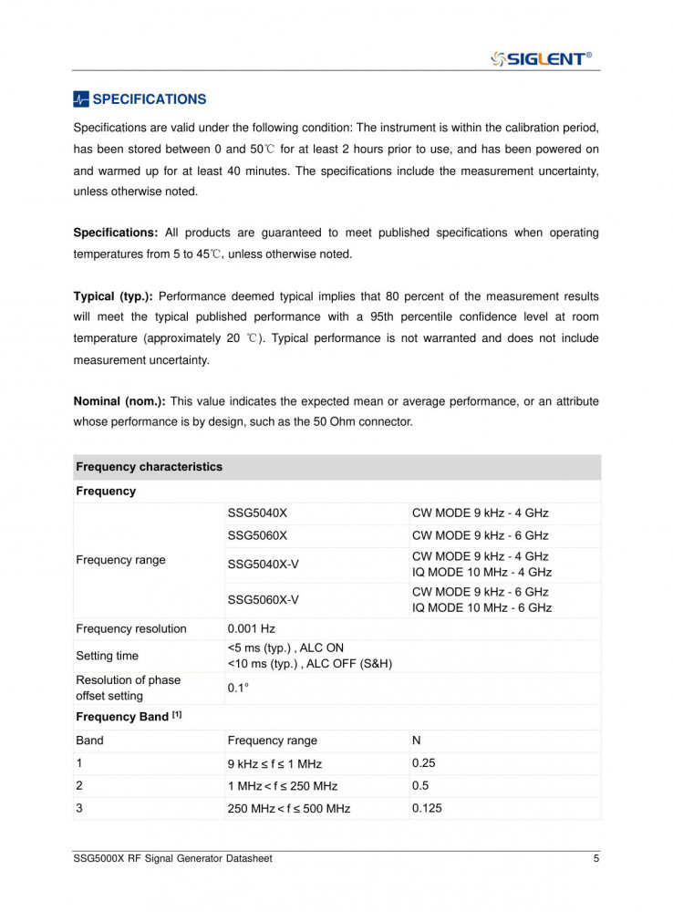 SSG5000X datasheet page 7