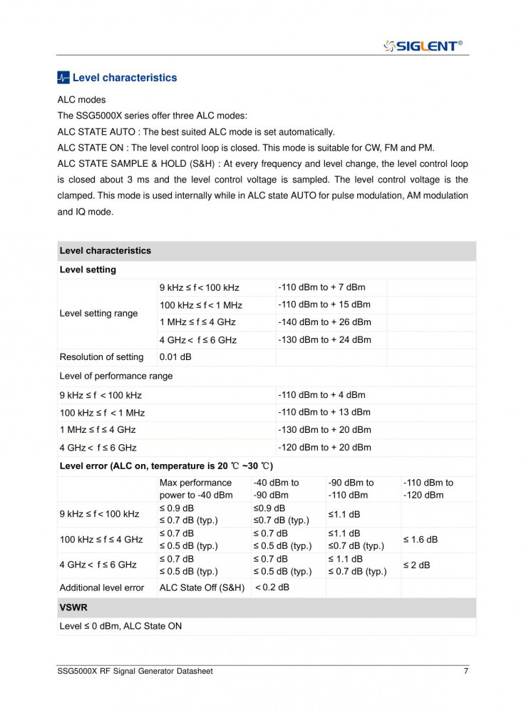 SSG5000X datasheet page 9