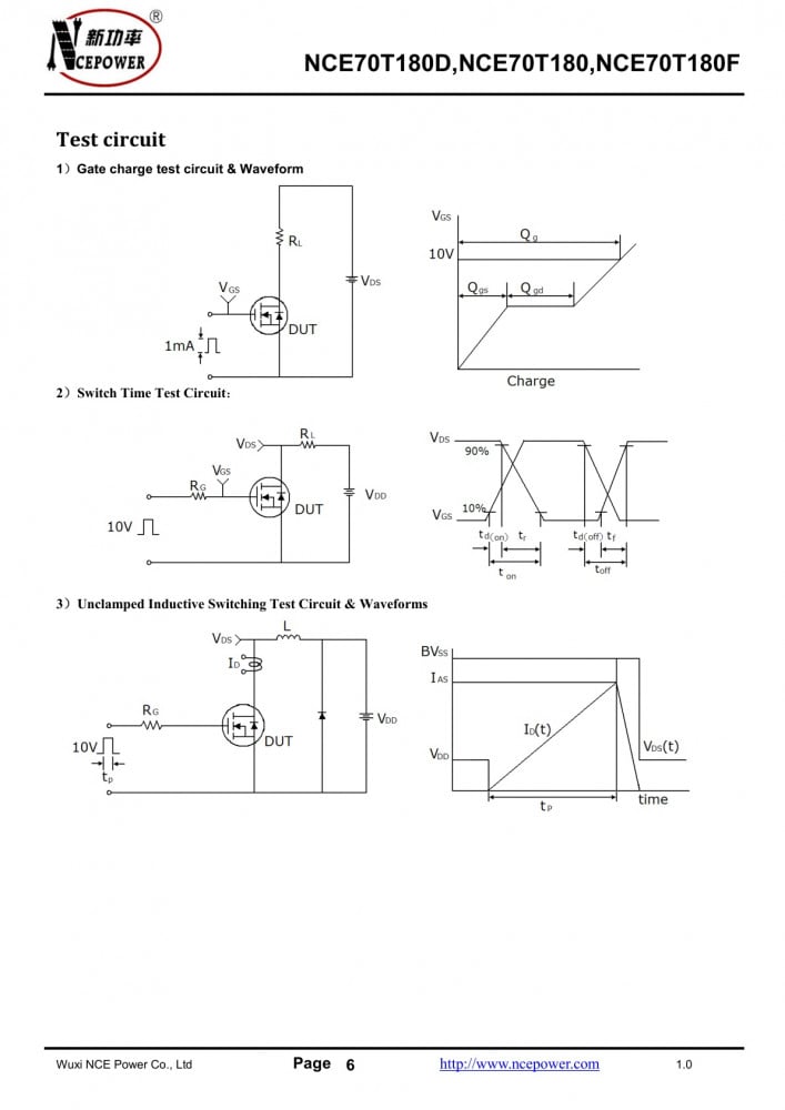 NCE70T180F datasheet page 6