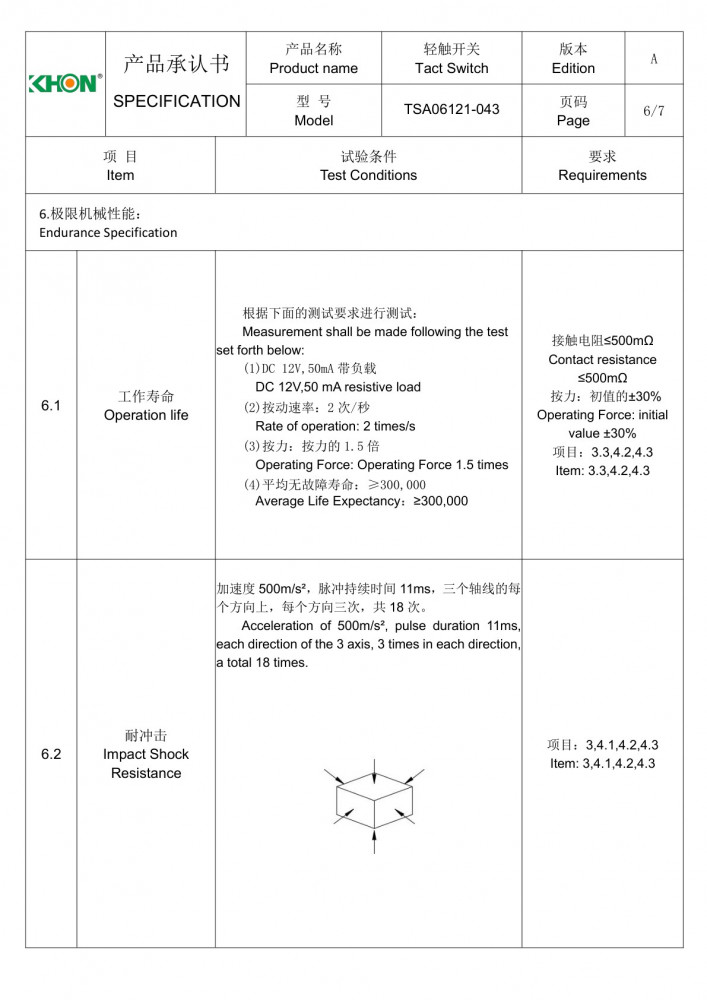 TSA06121-043D532BA specification page 7