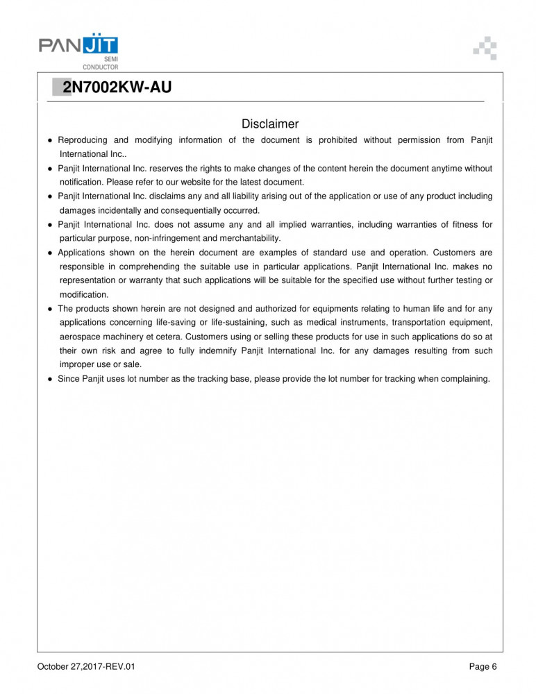 2N7002KW-AU datasheet page 6