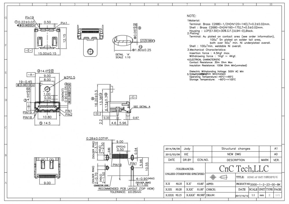 CNC Tech 2000-1-2-23-00-BK technical drawing preview