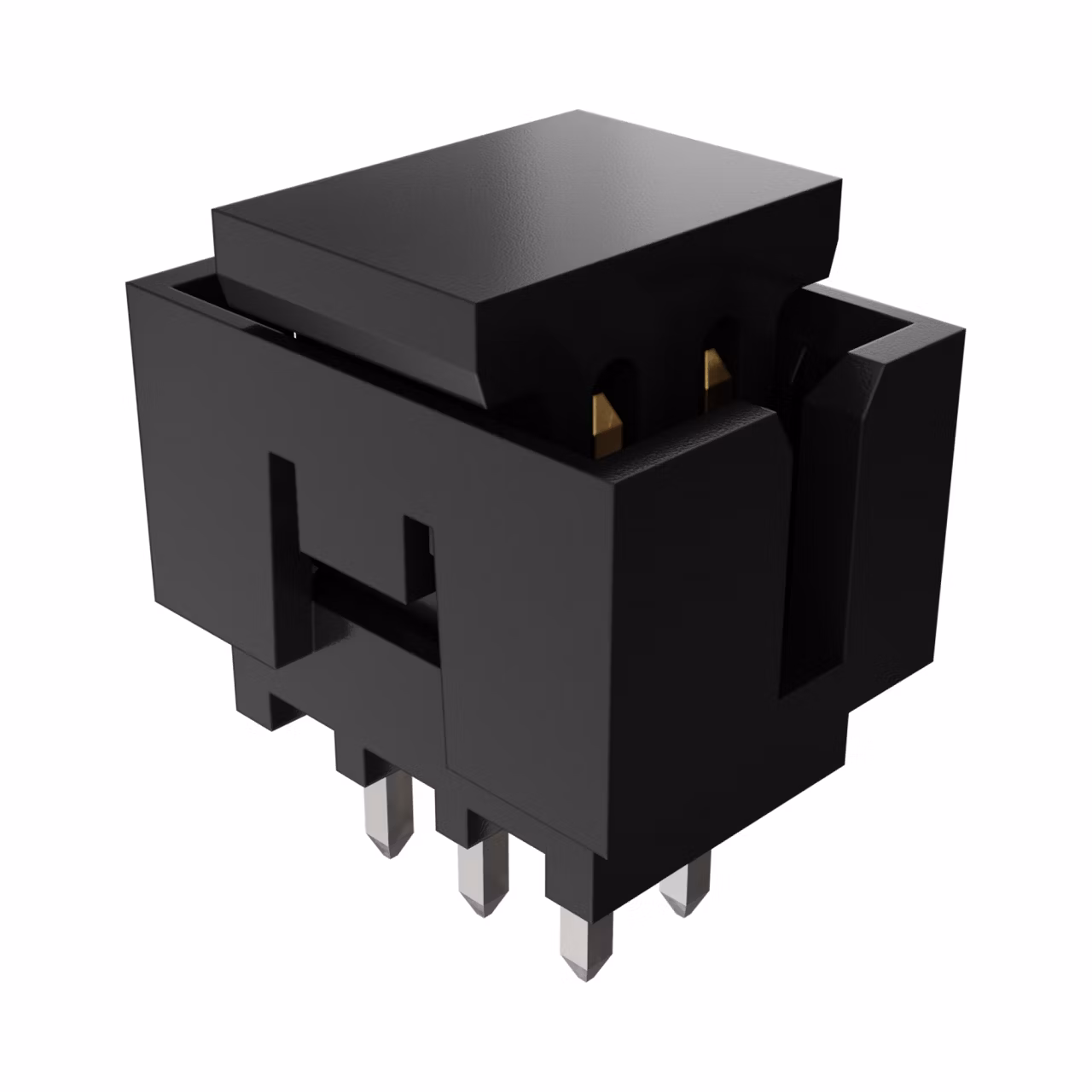 2.00mm Pitch, Milli-Grid PCB Header, Dual Row, Vertical, Through Hole, Shrouded, 6 Circuits, 0.76µm Gold (Au) Plating, 2.50mm Tail Length, Dual Side Slots, Center Friction Lock, with Cap, Tape and Reel for sale