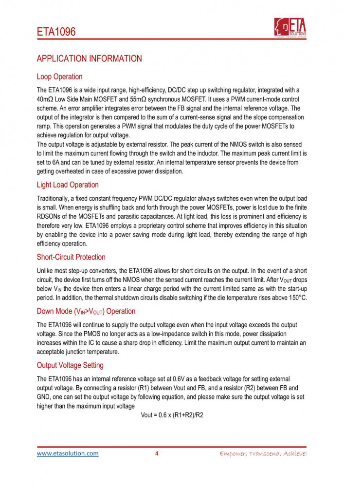 ETA1096E8A datasheet page 4