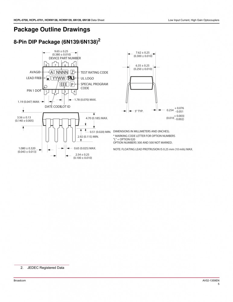HCPL-0700 family datasheet page 5