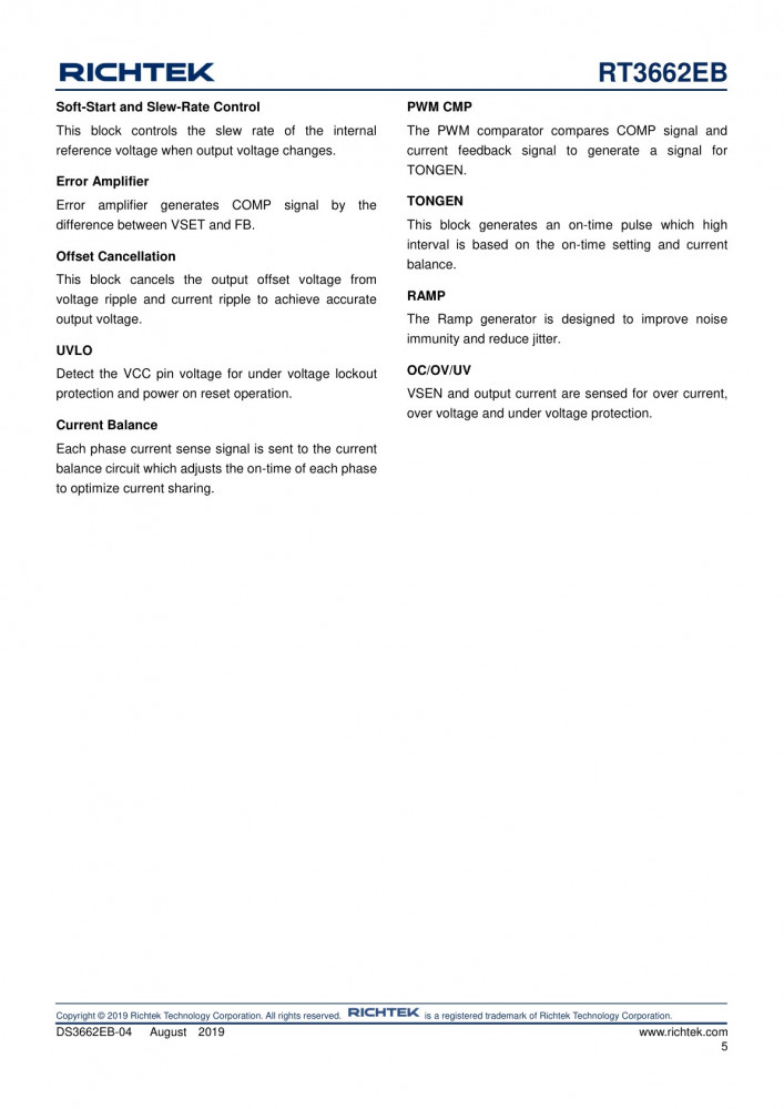 RT3662EB datasheet page 5