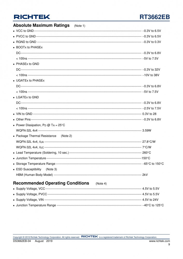 RT3662EB datasheet page 9