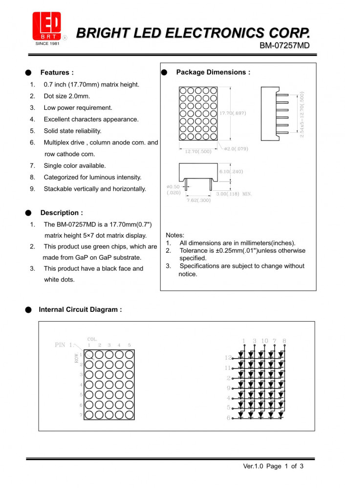 BM-07257MD technical document page 1