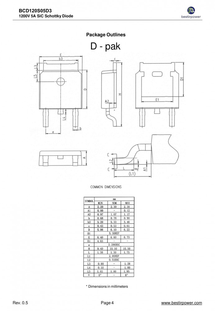 BCD120S05D3 datasheet page 4