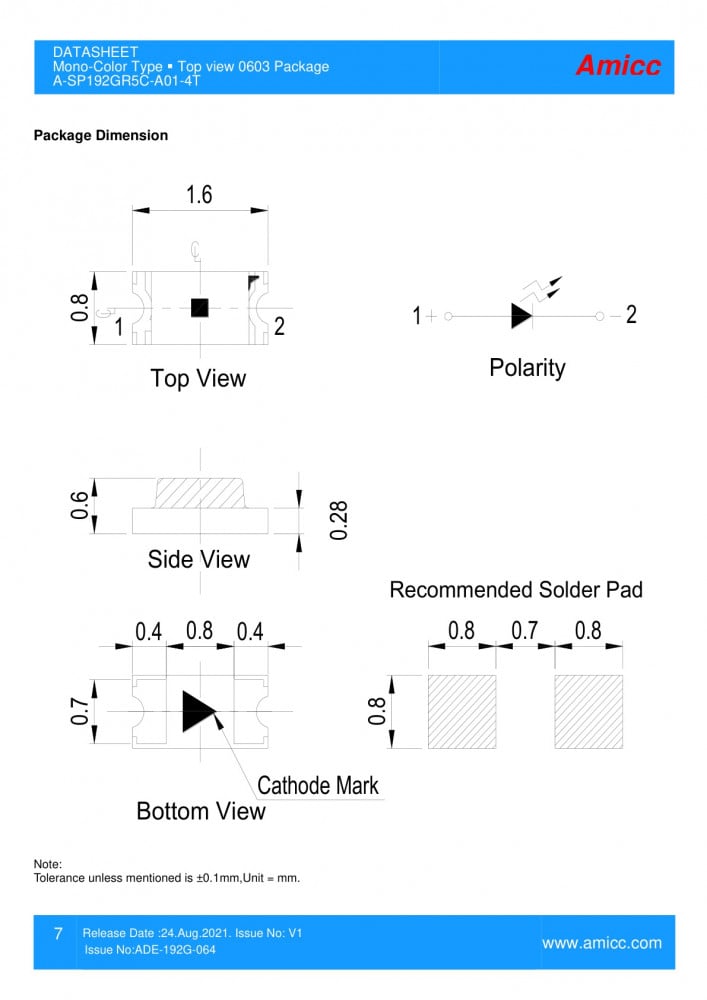 A-SP192GR5C-A01-4T datasheet page 7