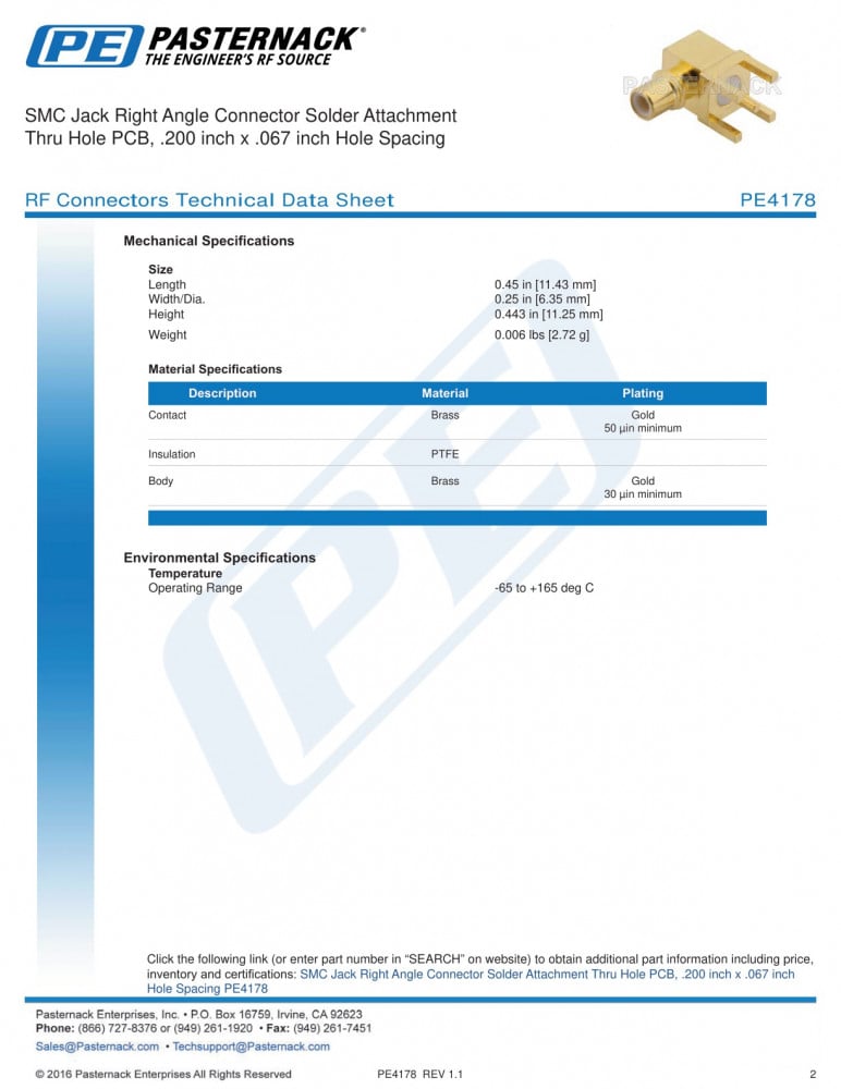 PE4178 datasheet page 2