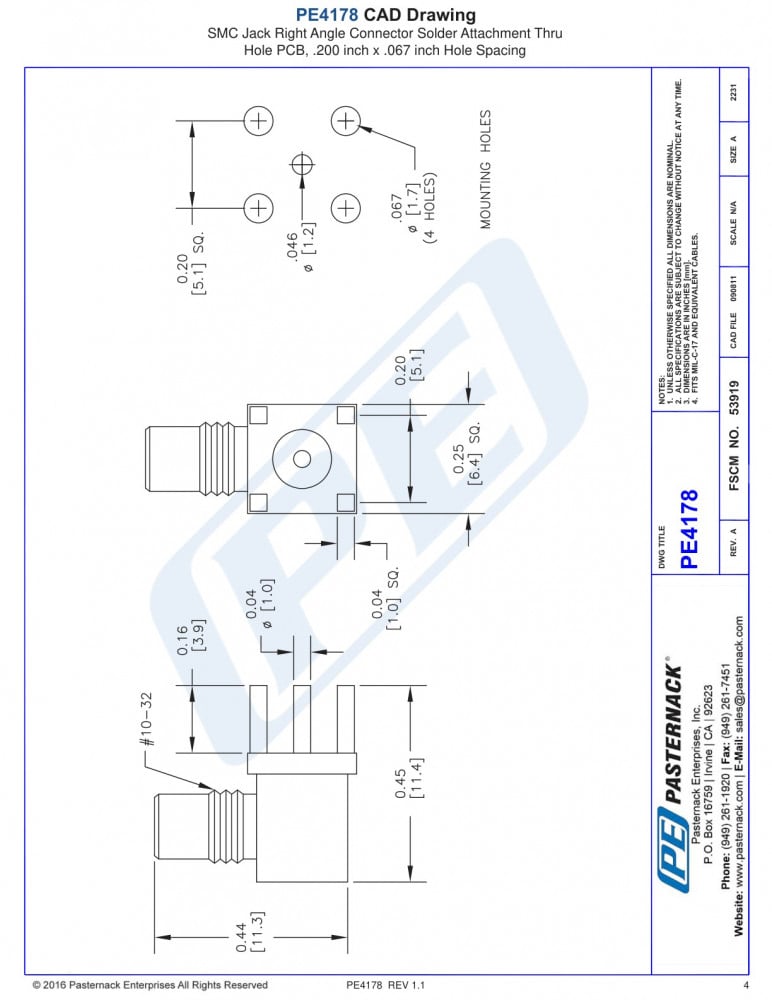 PE4178 datasheet page 4