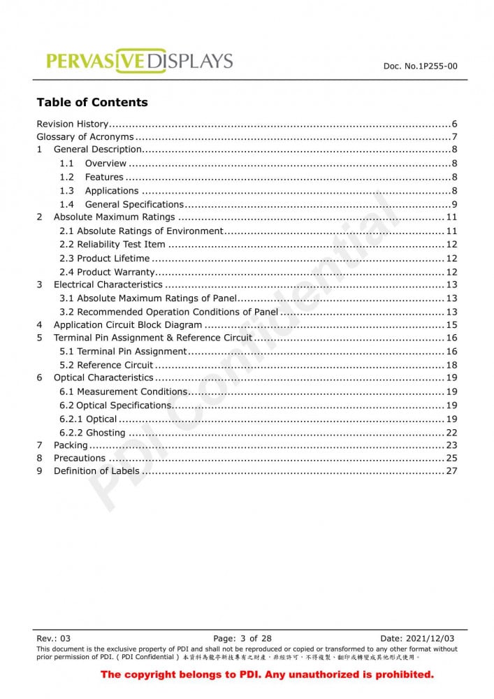 E2154CS0C1 specification page 3