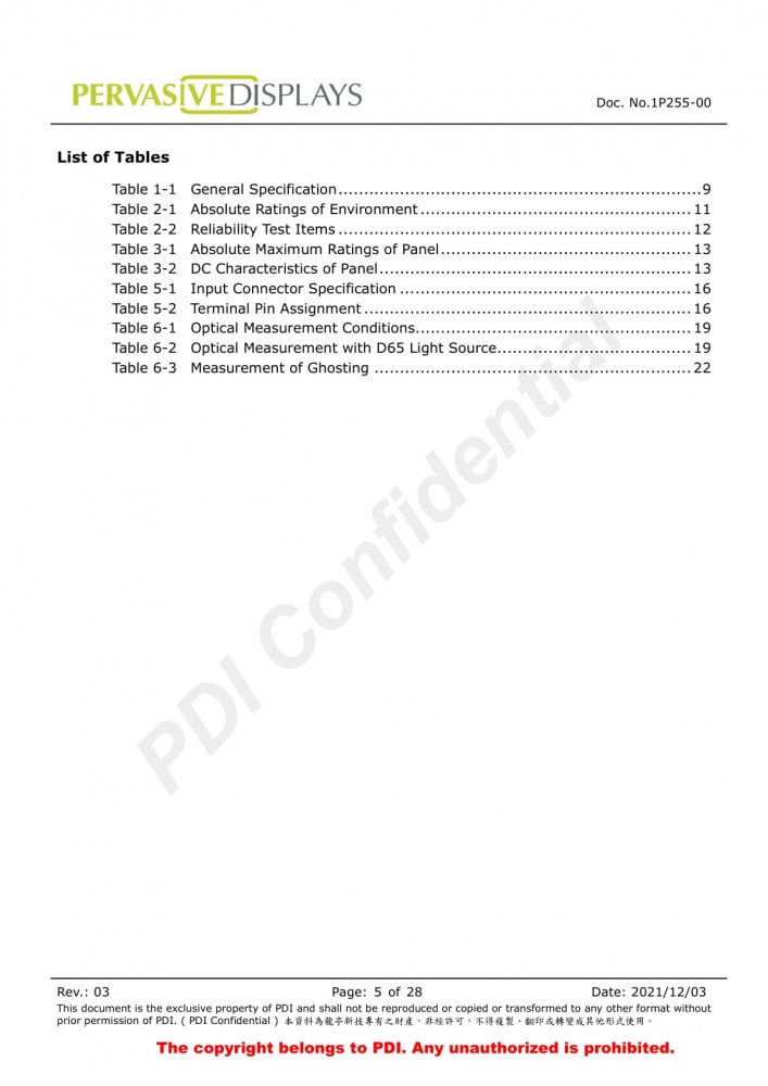 E2154CS0C1 specification page 5