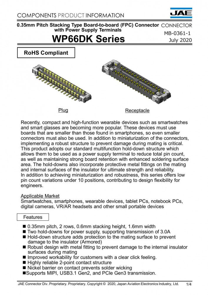 WP66DK Series document page 1